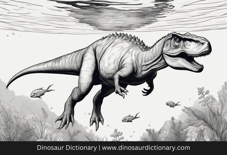 Swimming Dinosaur Coloring Pages - Dinosaur Dictionary